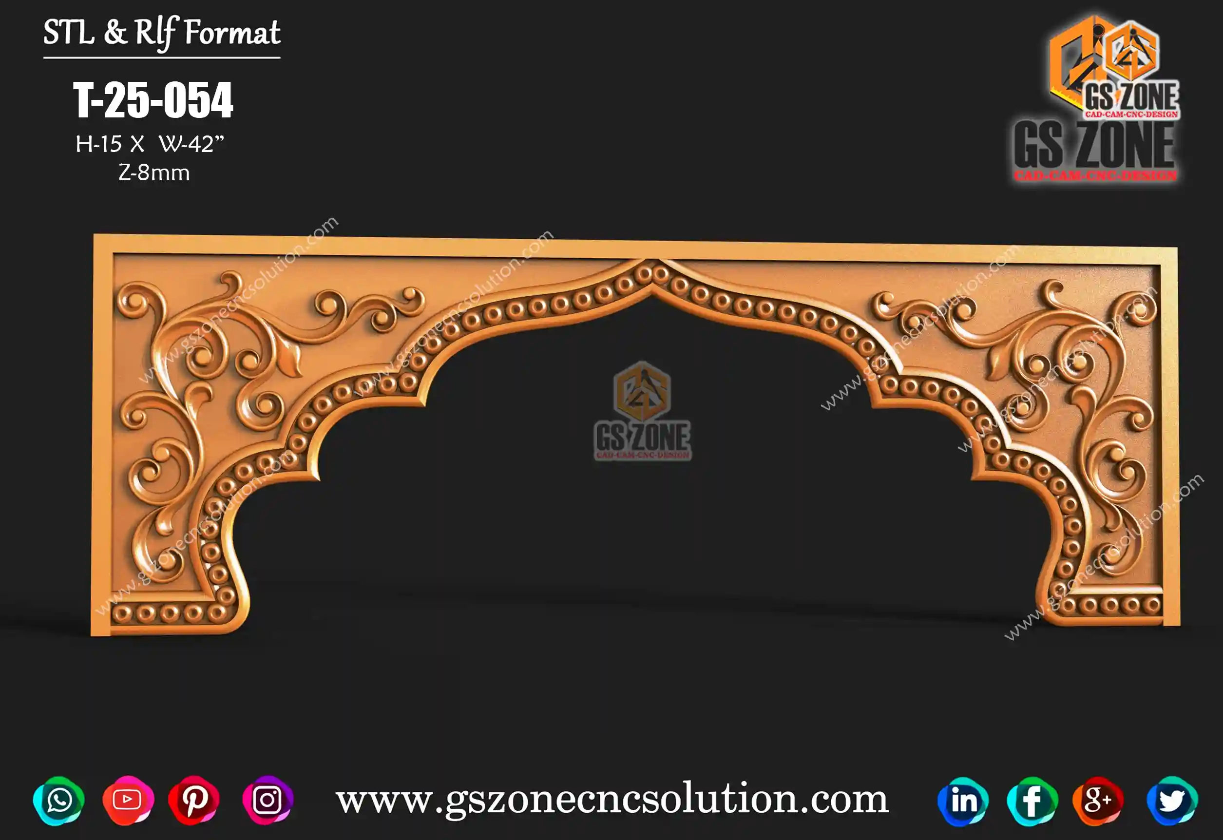 T-25-054 | CNC Arch Design | GS ZONE CNC SOLUTION™