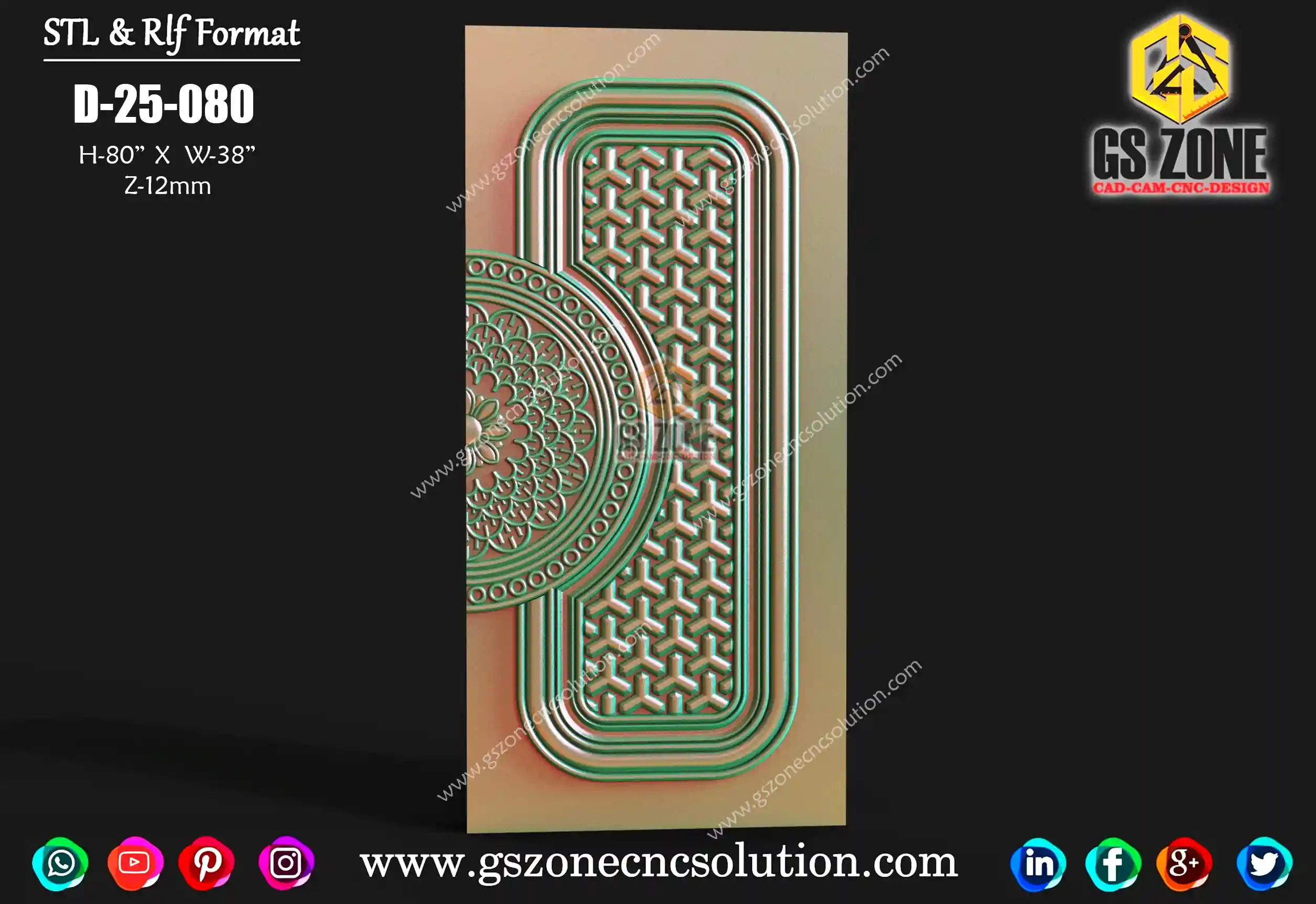 D-25-080 – Premium CNC Door Model | GS ZONE CNC SOLUTION™